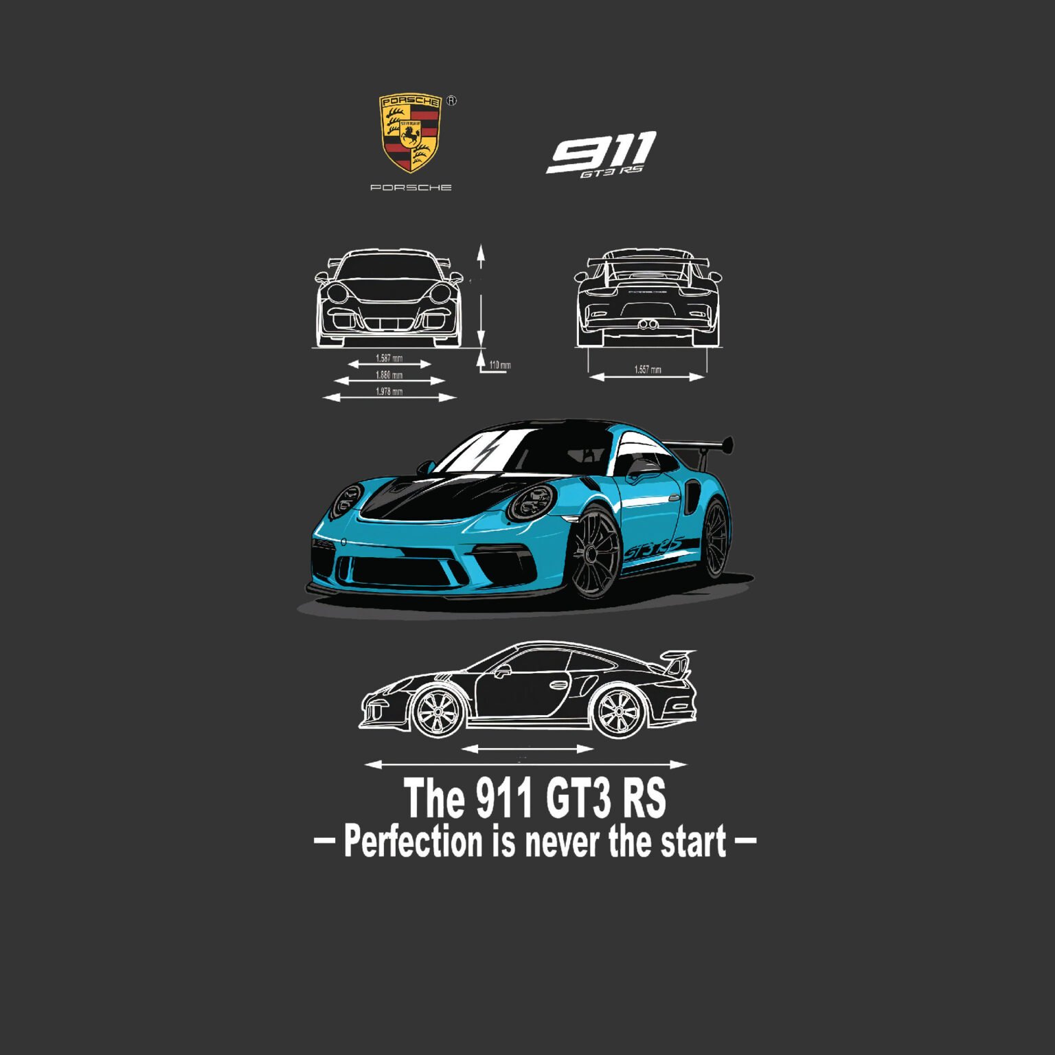 diseños autos porshe the 911 gt3 rs - FactoryVector