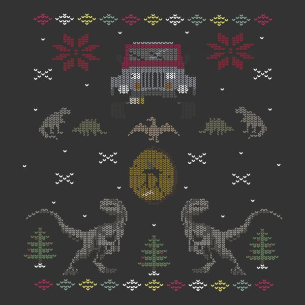 jurassic park classic ugly sweater - FactoryVector